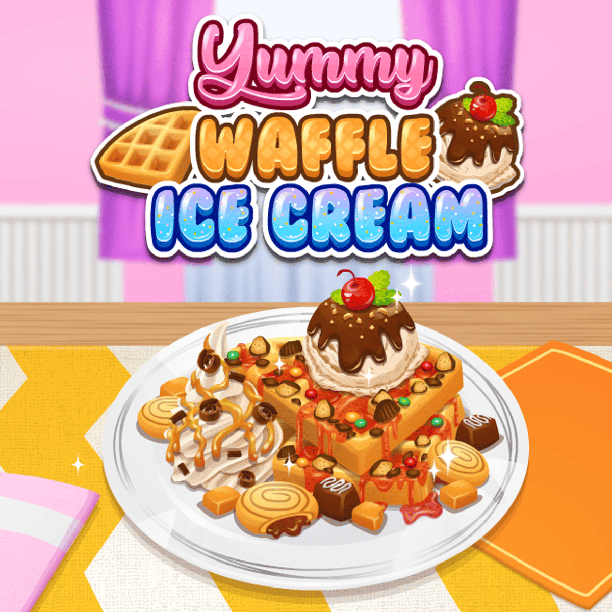 YUMMY WAFFLE ICE CREAM - ¡Juega Gratis Online! | Poki