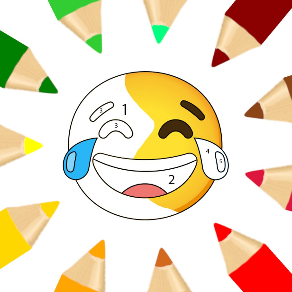 smile emoji coloring pages